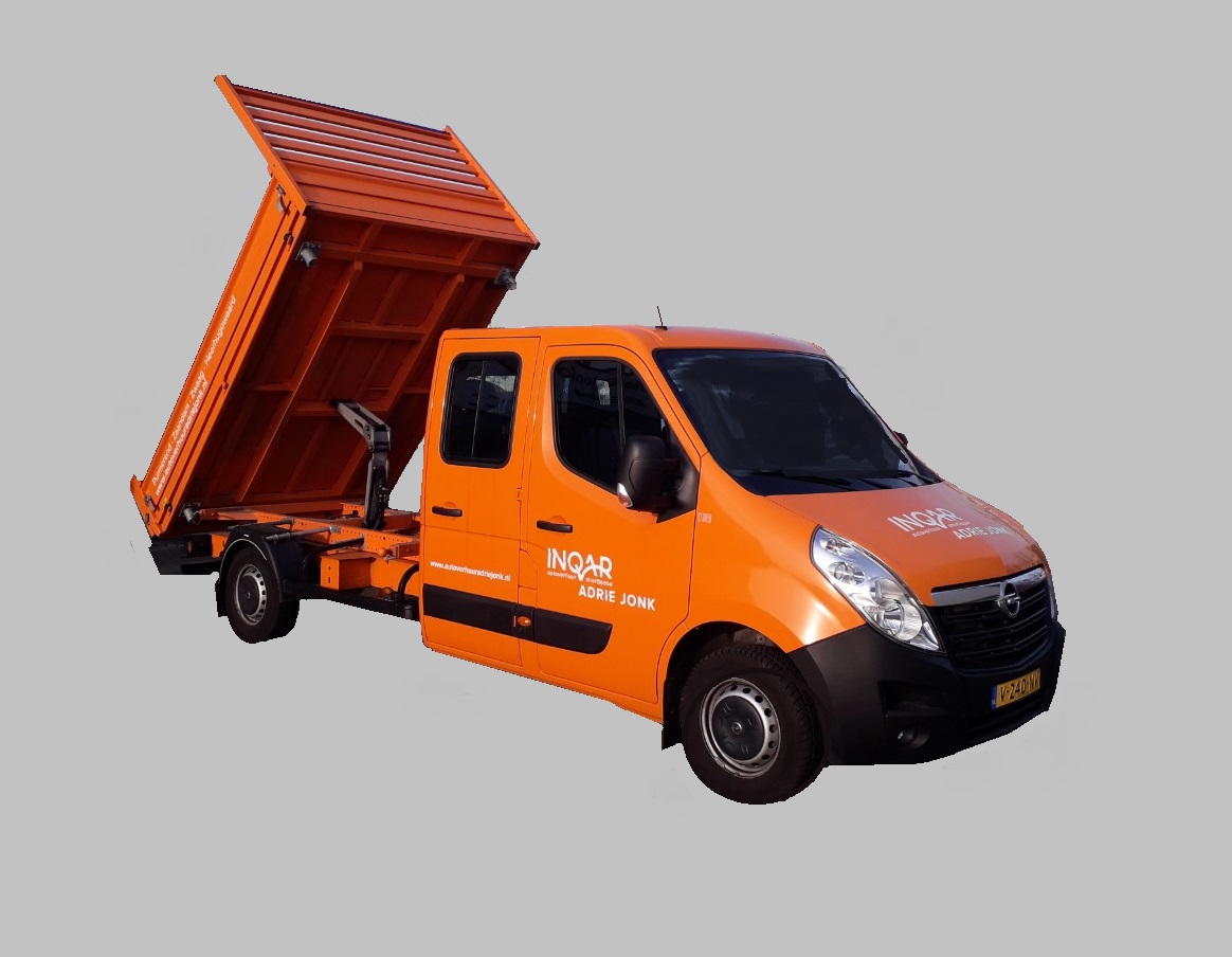 Opel Movano Dubbelcabine Pick-Up Kipper - INQAR Autoverhuur Adrie Jonk